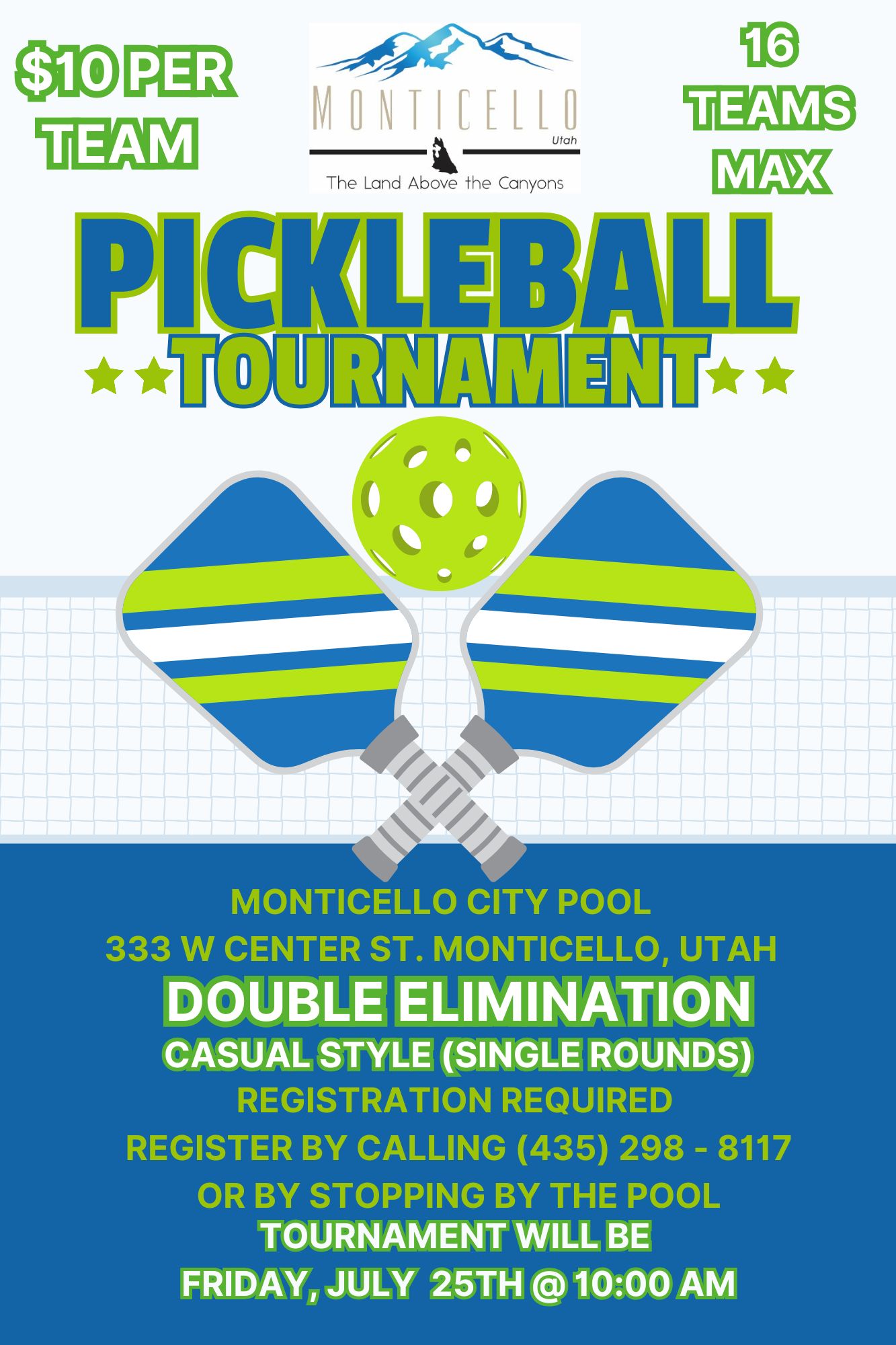 Offical Website of Monticello, Utah - Monticello Pool Activities